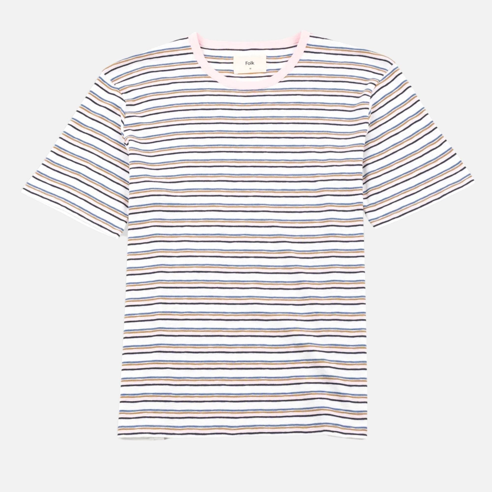 Folk Multistripe Tee Ecru Mix – RUSKIN